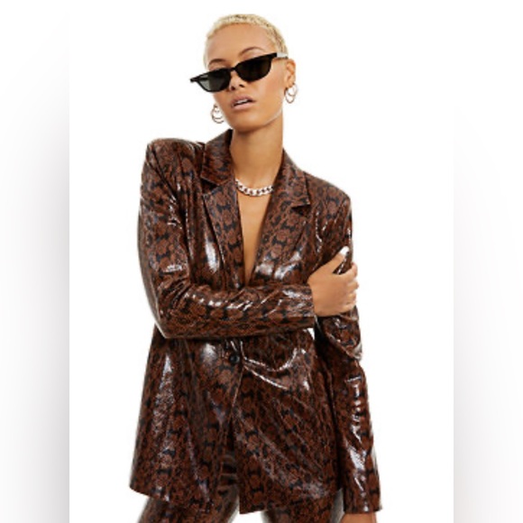 DANIELLE BERNSTEIN | Jackets & Coats | Danielle Bernstein Snake Faux ...